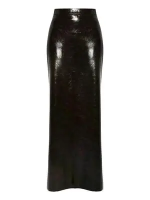 ANOUKI Faux-leather Maxi Skirt - Brown