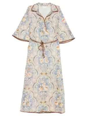 Zimmermann Daylight Print Midi Dress - Blue