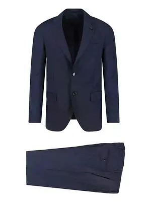 LARDINI Wool Single-breasted Suit - Blue