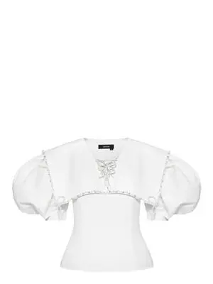 ANOUKI Embellished Blouse - White