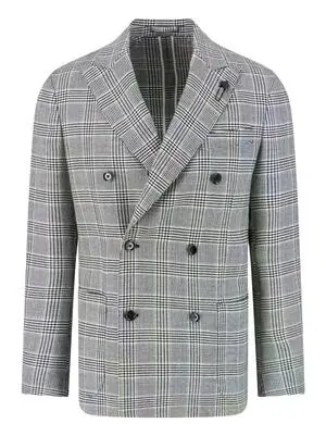 LARDINI Double-breasted Blazer - Grey