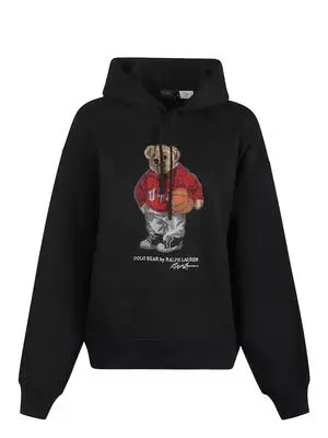 Polo Ralph Lauren Bear Graphic Hooded Knitwear - Black