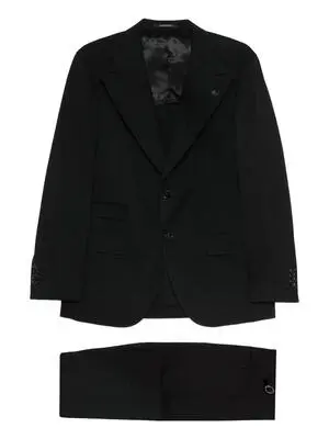 LUIGI BIANCHI MANTOVA Single-breasted Notched-lapel Suit - Black