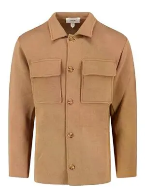 LARDINI Button-up Wool Jacket - Brown