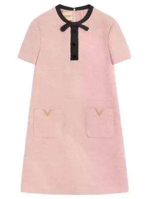 Valentino Garavani Bow-detail Mini Dress - Pink