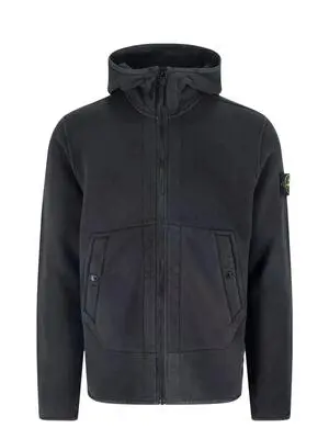 Stone Island Logo-patch Hoodie - Black