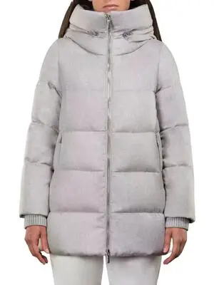 MOORER Carinzia Hooded Padded Coat - Grey