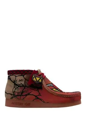 Clarks X Stranger Things Wallabee Graphic Lace-up Shoes - Red