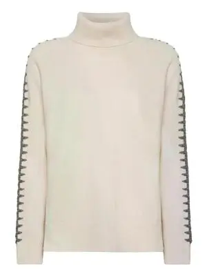ELENA MIRO` Shoulder Detail Knitwear - Neutrals