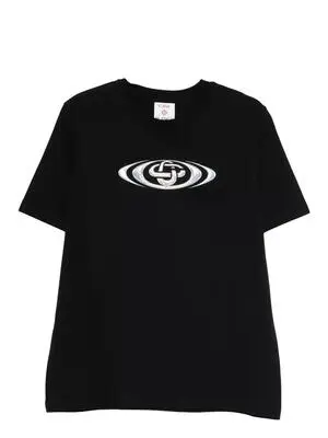 Casablanca Warped-logo Classic T-shirt - Black