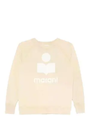 MARANT ETOILE Logo Print Sweater - Yellow