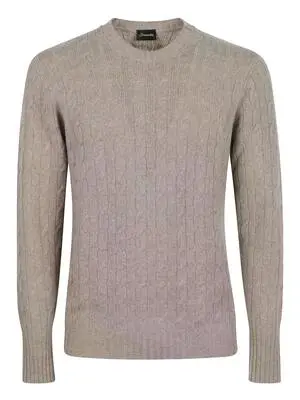 DRUMOHR Braided Roundneck Sweater - Neutrals
