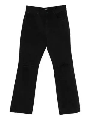 PURPLE BRAND Rip Bootcut Jeans - Black