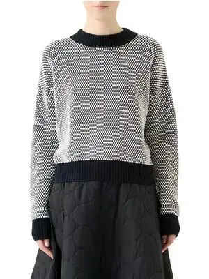 Akris Textured Knit Crew-neck Sweatshirt - White