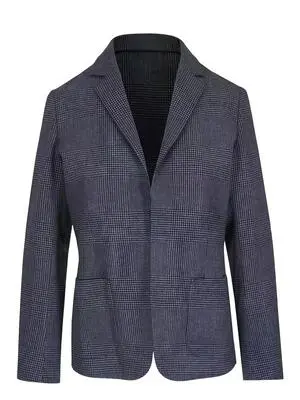 Kiton Checked Blazer - Blue