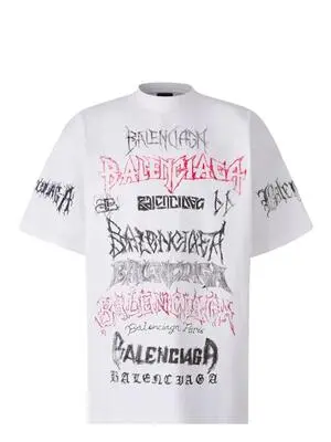 Balenciaga Diy Metal Logo Tee Shirt - White