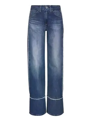 AG Adria Paneled Frayed Jeans