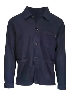 Ag Multiple-pocket Button-front Overshirt - Blue
