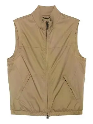 Canali Zip-fastening Gilet - Green