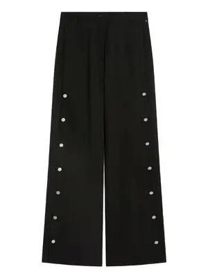 Max Mara Edere Button-embellished Trousers - Black