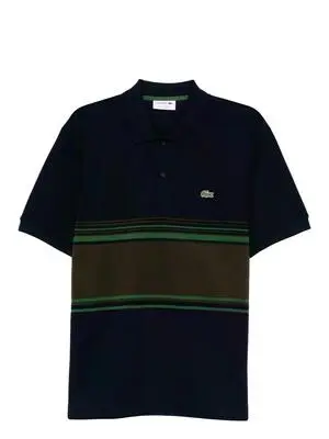 Lacoste Striped Polo Shirt - Blue