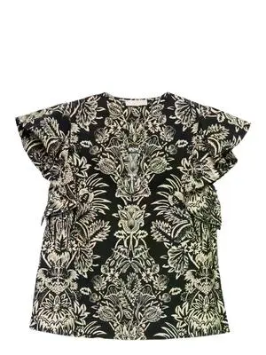 Ulla Johnson Severine Floral-pattern Blouse - Black