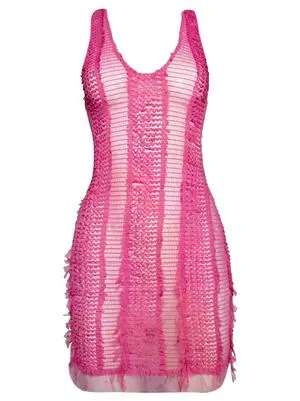 ROBERTA EINER Angel Plunge Mini Dress - Pink