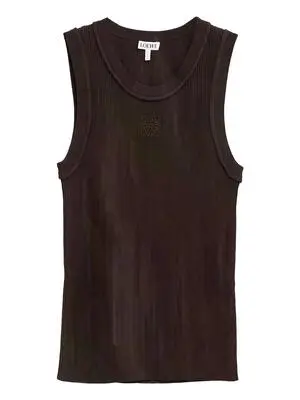 Loewe Logo-embroidered Tank Top - Brown