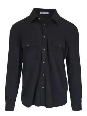 BRUNELLO CUCINELLI Double-pocket Button-front Shirt