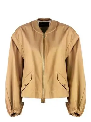 Fabiana Filippi Round-neck Bomber Jacket - Neutrals