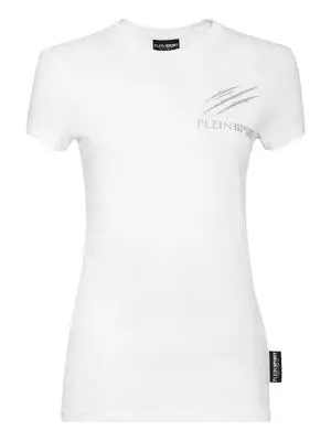 PLEIN SPORT Logo-print Cotton T-shirt - White