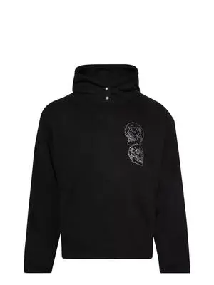THUG CLUB Crystal-embellished Hoodie - Black