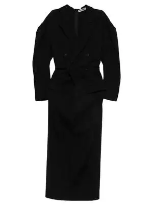 Issey Miyake Like Torso Like Blazer Maxi Dress - Black