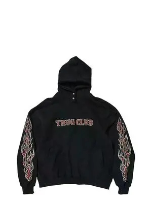 THUG CLUB Graphic-print Hoodie - Black