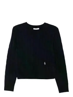 SPORTY & RICH Cable-knit Sweater - Blue