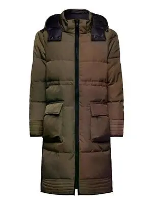 ELENA MIRO` Hooded Pocket Coat - Green