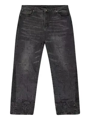 WHO DECIDES WAR BY EV BRAVADO Gathered Straight Jeans - Grey