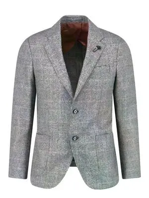 LARDINI Single-breasted Wool Blazer - Grey
