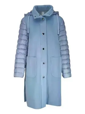 Bogner Isy Hooded Coat With Padded Sleeves - Blue