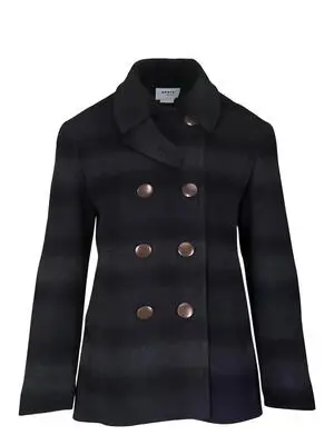 Akris Check-pattern Peacoat - Grey