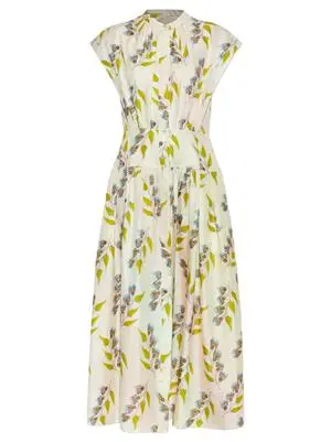 Ulla Johnson Lausanne Floral Midi Dress - White