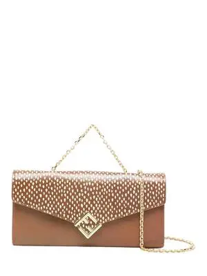 Fendi Ff Diamonds Chain-strap Mini Bag - Brown
