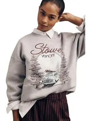 GIRL DANGEROUS Stowe Sweatshirt - Heather Grey