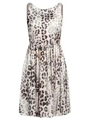 GAËLLE PARIS Leopard Print Mini Dress - Beige