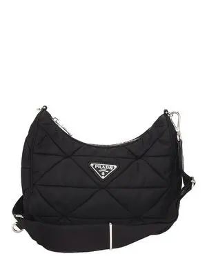Prada Padded Re-nylon Shoulder Bag - Black
