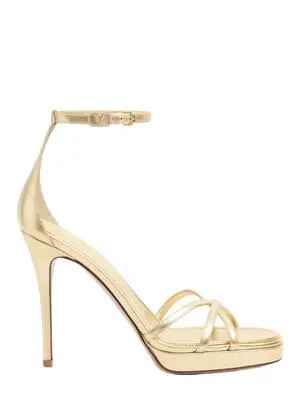 Valentino Garavani Eveninglam Platform Sandal Gold
