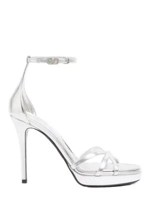 Valentino Garavani Eveninglam Platform Sandal Silver