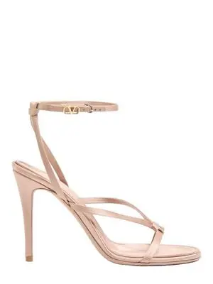Valentino Garavani Eveninglam Satin Sandals - Poudre