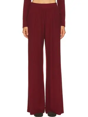LESET Lauren Pleated Pocket Pant - Pinot