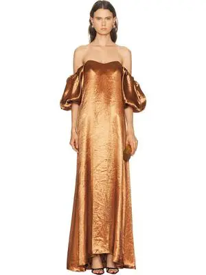 Caroline Constas Palmer Gown - Tortoise Shell